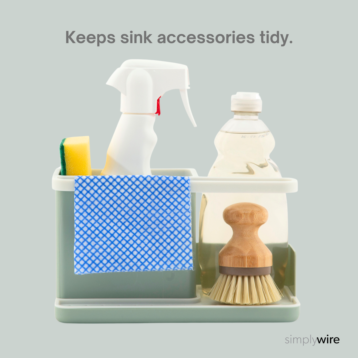 Sink Tidy/Caddy – Kitchen Sink Organiser – Removable Drip Tray – Non-S ...